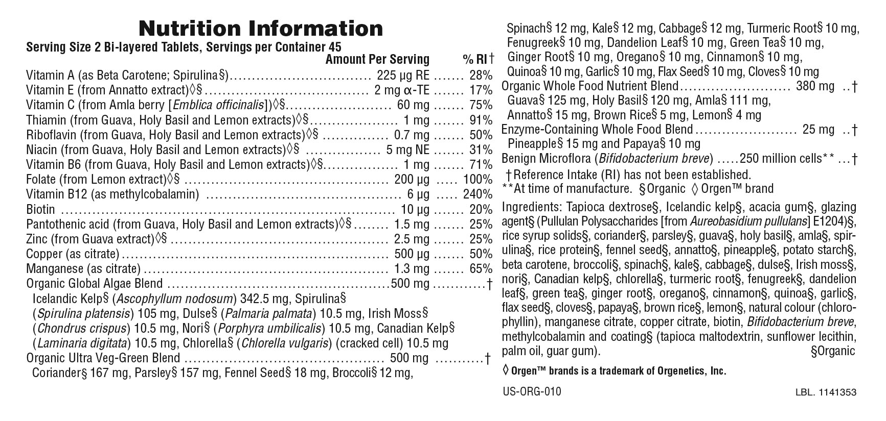 Ultra Juice Green® Bi-Layered Tablets - What to Take